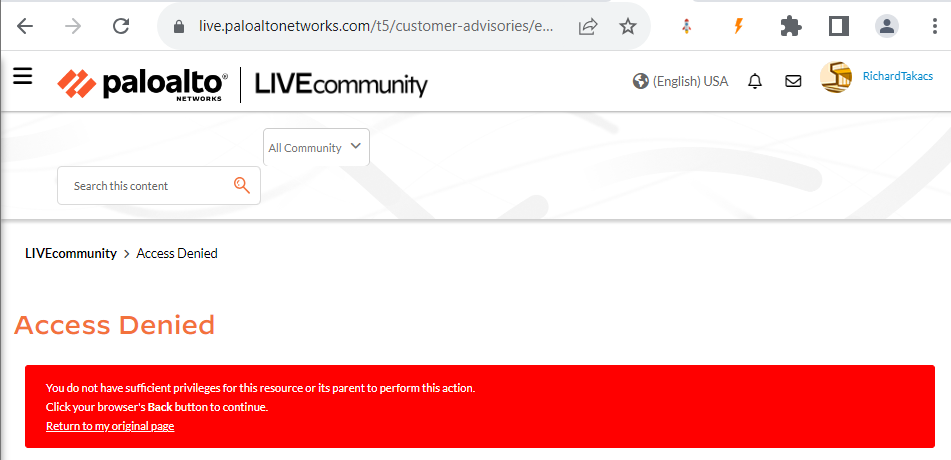 LIVEcommunity - Live Community Access Denied - LIVEcommunity - 565354